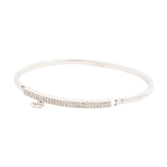 Coach | Jewelry | Nwt Coach Designer Clear Silver Pav Bar C Charm ...